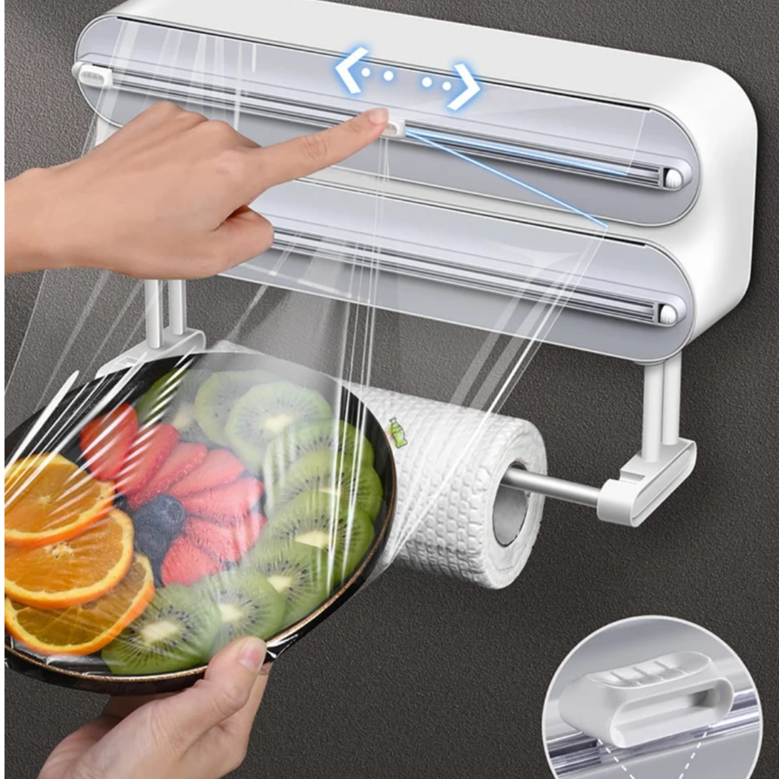 Soporte Porta Rollo Cocina 3 en 1 Verde – Mundo Chic